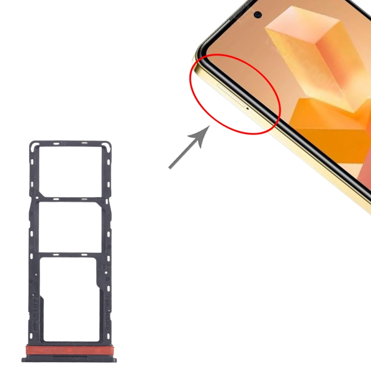 For Infinix Hot 40i X6528B 5pcs SIM Card Tray + SIM Card Tray + Micro ...